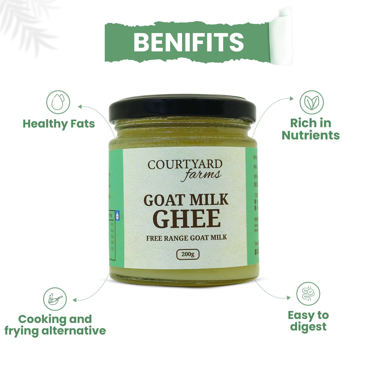 Buy 100% Natural Farm-Fresh Goat Milk Ghee – Courtyard Farms