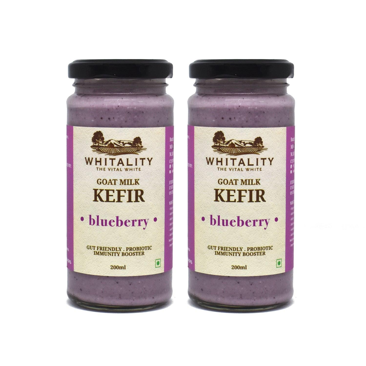 Buy 100% Natural Goat Milk Kefir Pack of 2(Blueberry) - Courtyard Farms